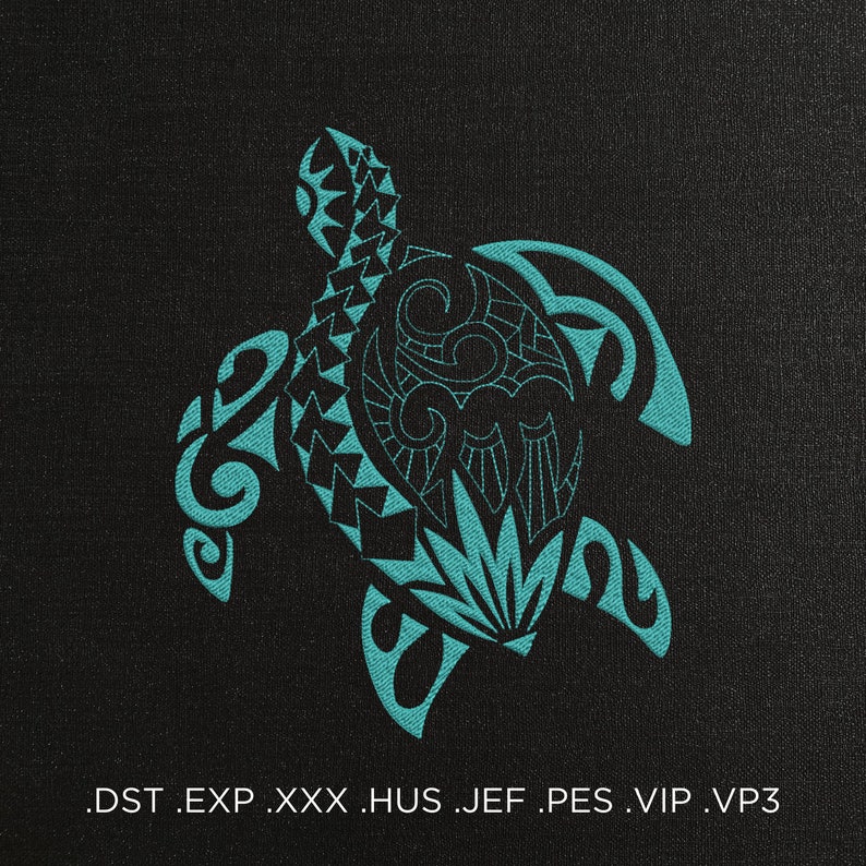 Turtle African Motifs Machine Embroidery Design - Turtle Ornament ...