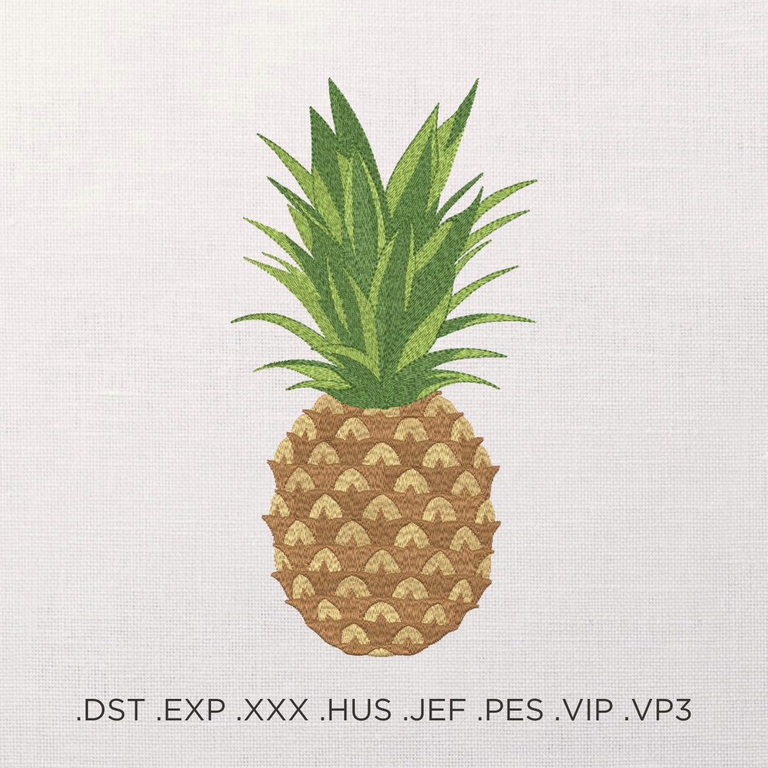 Pineapple Machine Embroidery Design, Fruit Embroidery Pattern ...