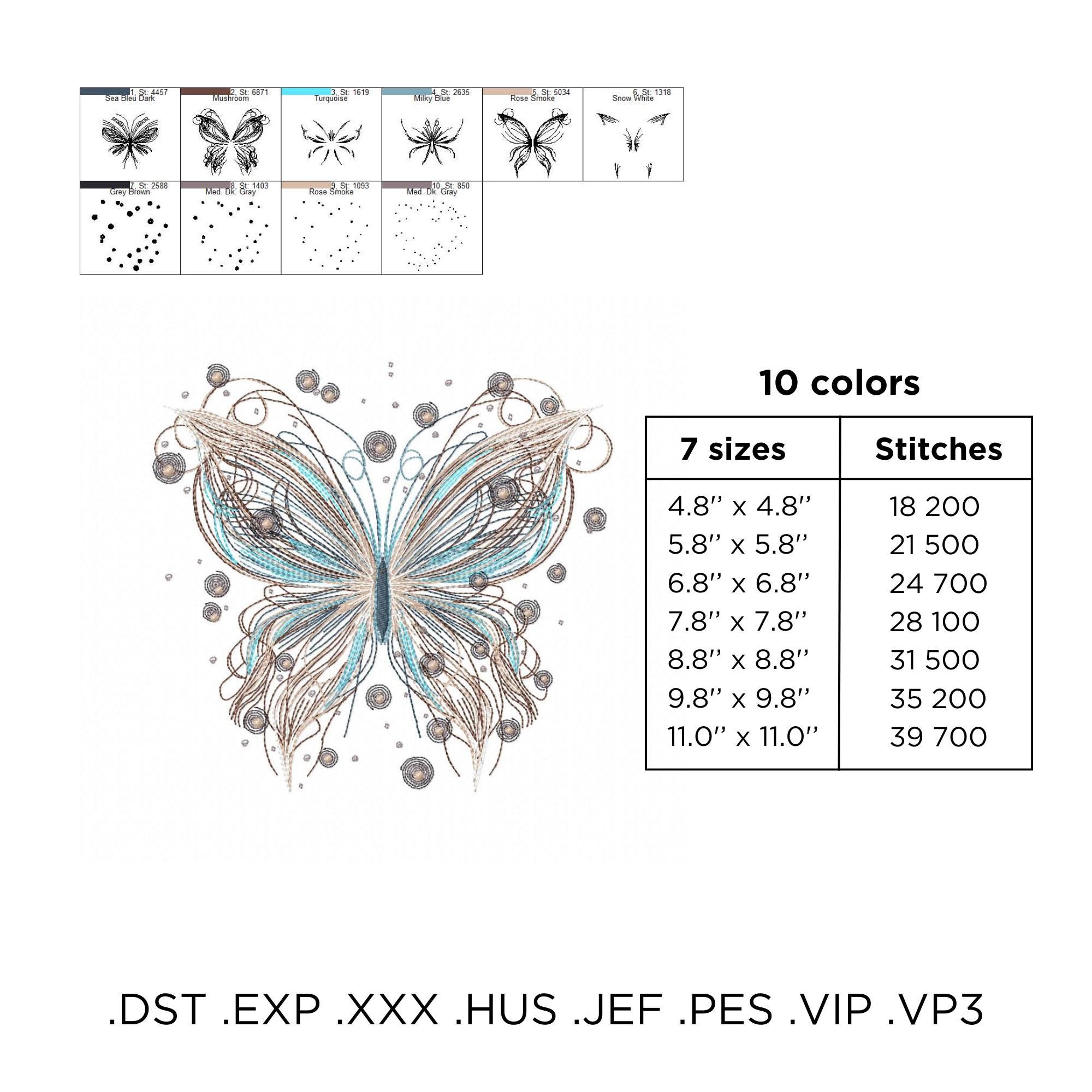 Magic Butterfly Machine Embroidery Pattern, Fantasy Butterfly ...