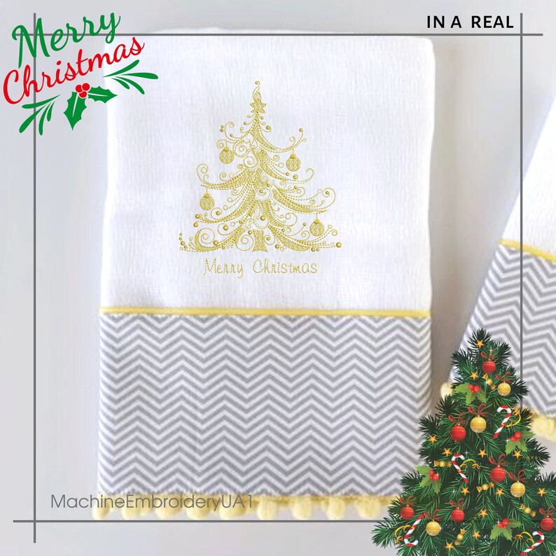 Christmas Tree Machine Embroidery Design Christmas Tree - Etsy