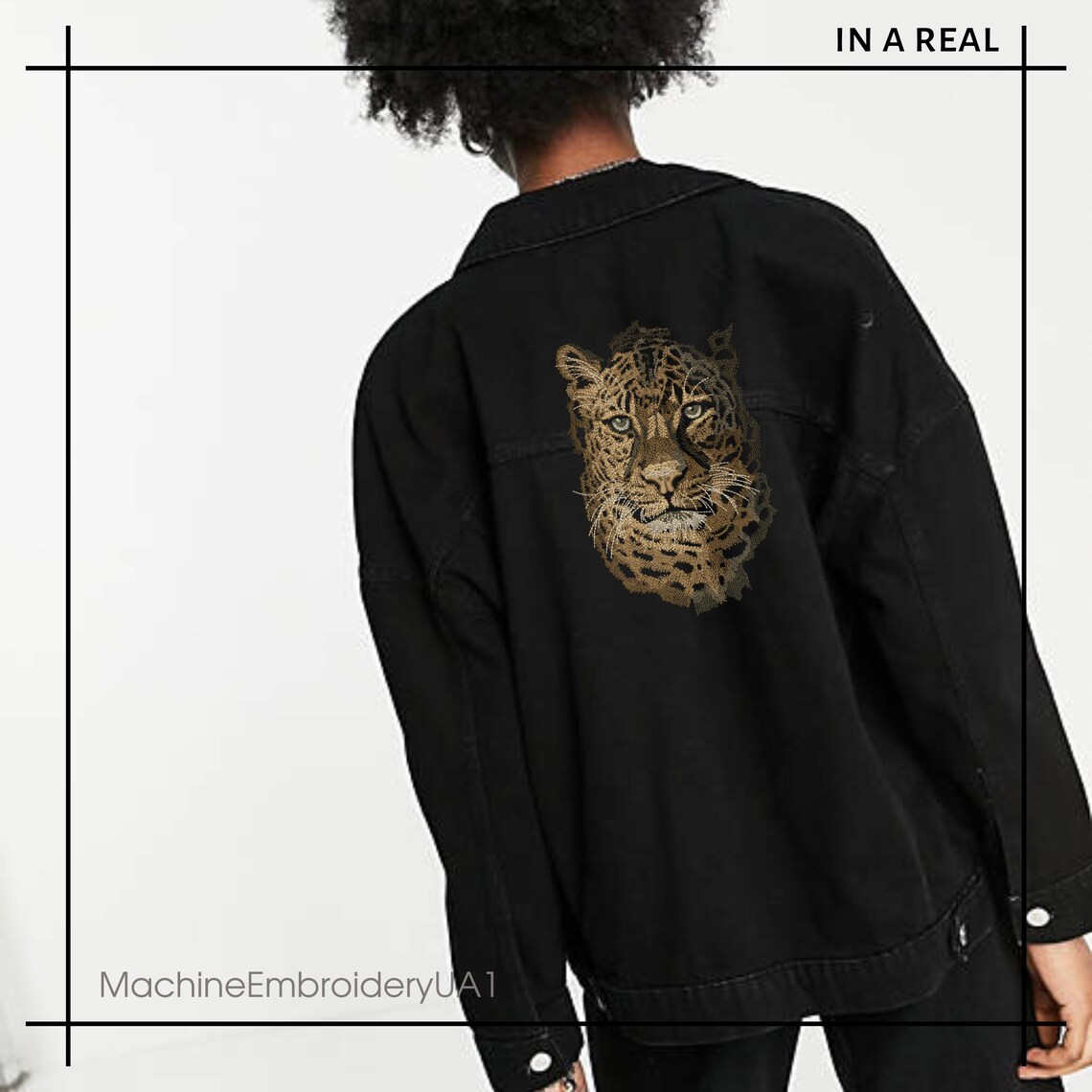 Cheetah on a Black Background Machine Embroidery Design - Etsy