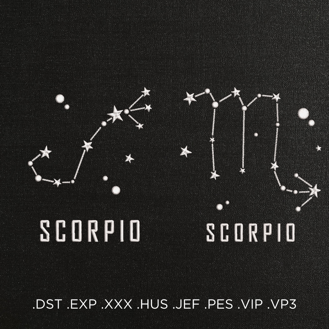 Constellation Scorpio Machine Embroidery Design, Astrology Embroidery ...