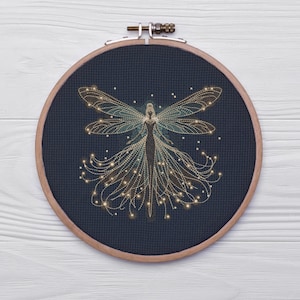Fairy With Wings Embroidery Design, Fairy in Flight Embroidery Machine ...
