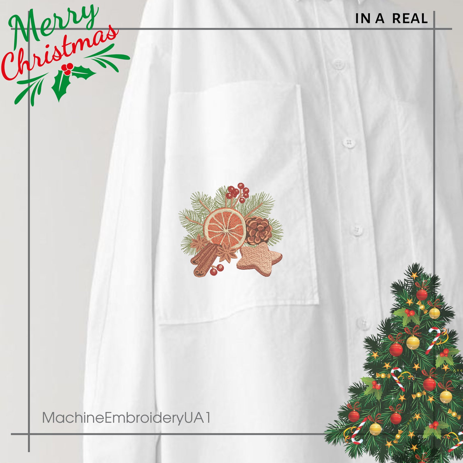 Christmas Gingerbread Embroidery Design, Festive Composition Embroidery ...