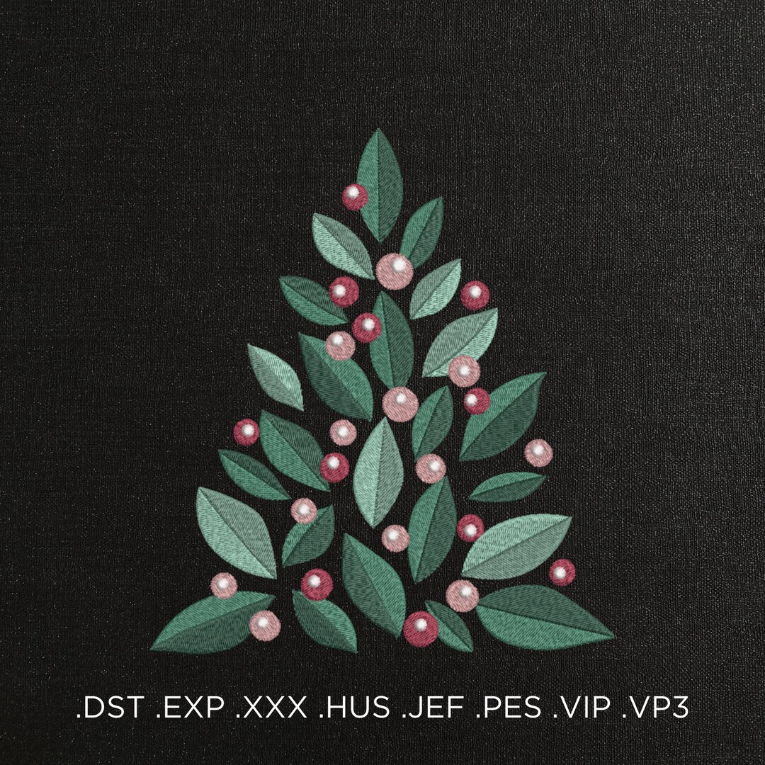 Christmas Tree Machine Embroidery Design, Alternative Christmas Tree ...