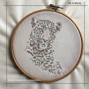 Cheetah Machine Embroidery Design, Leopard Embroidery Pattern, Wild Cat ...