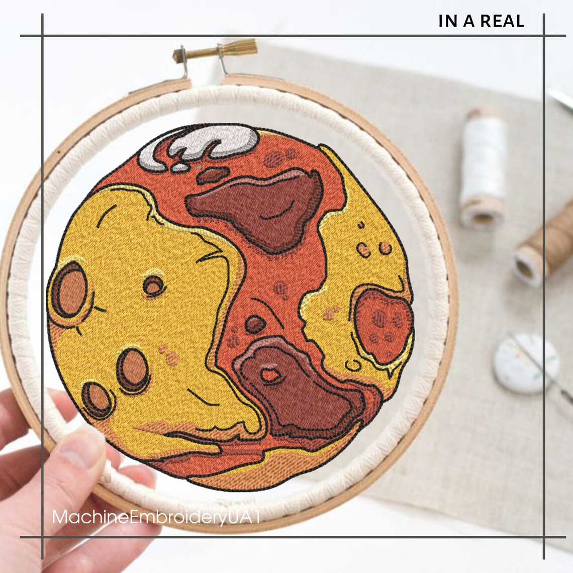 Planet Mars Machine Embroidery Design Planet Mars Embroidery - Etsy