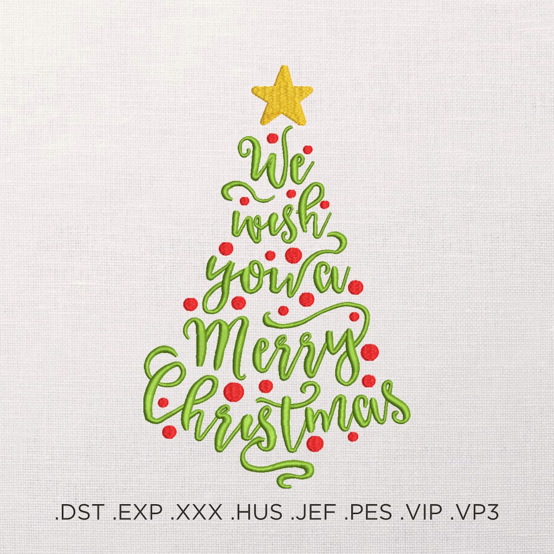 Christmas Tree Machine Embroidery Design - Christmas Tree Embroidery ...