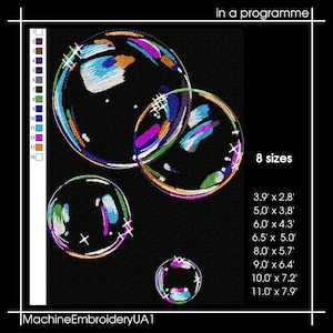 Soap Bubbles Machine Embroidery Design - Blowing Bubbles Embroidery ...