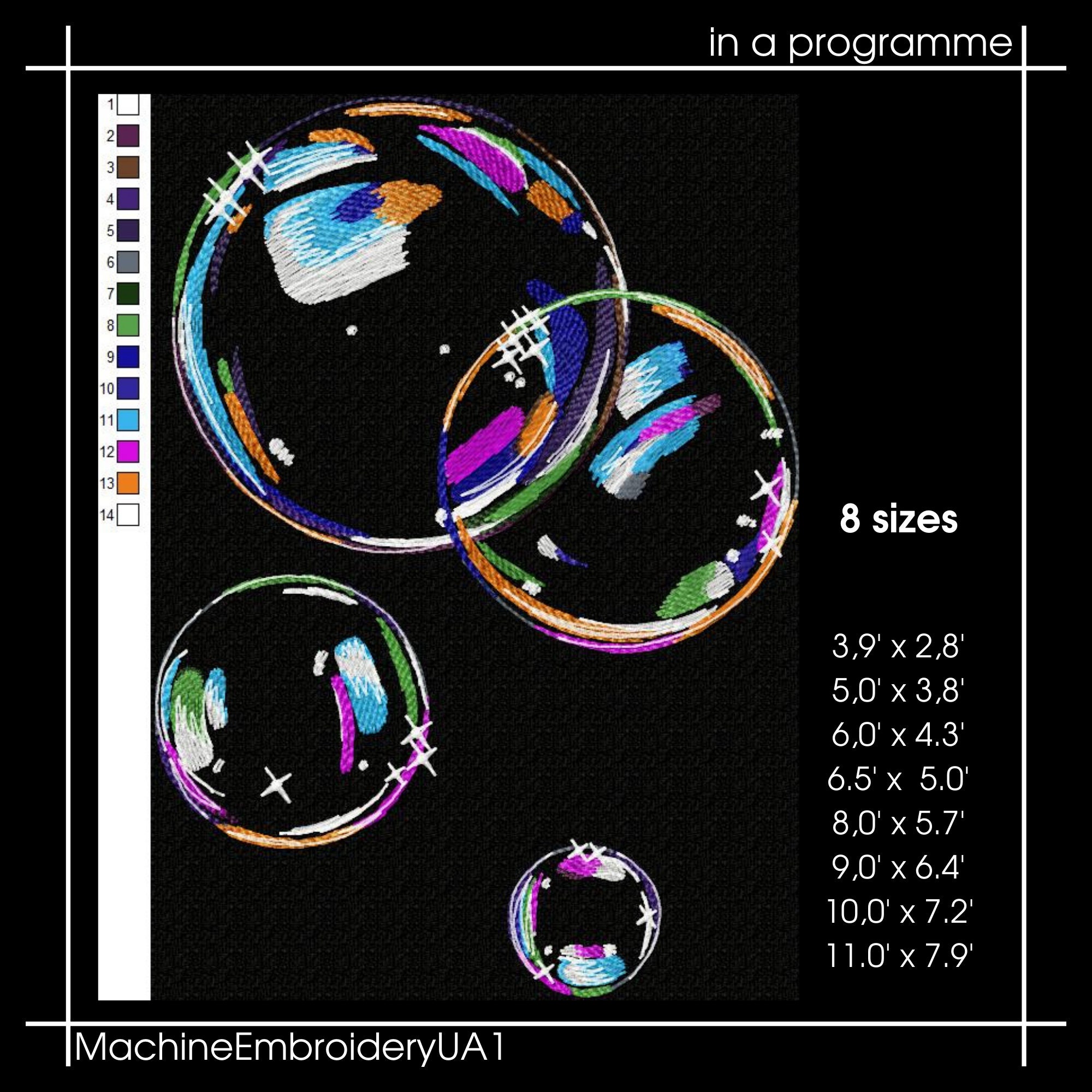 Soap Bubbles Machine Embroidery Design Blowing Bubbles - Etsy