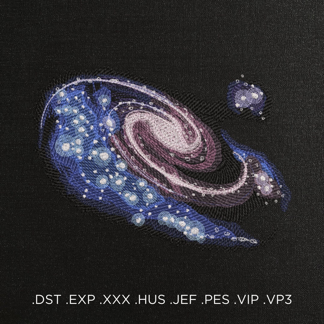 Galaxy Machine Embroidery Design, Space Theme Embroidery Pattern, Natural Embroidery Design ...