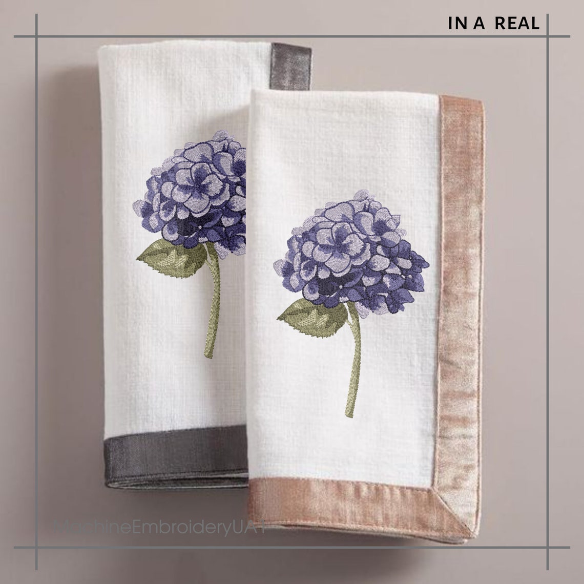 Hydrangea Machine Embroidery Design Artistic Embroidery | Etsy