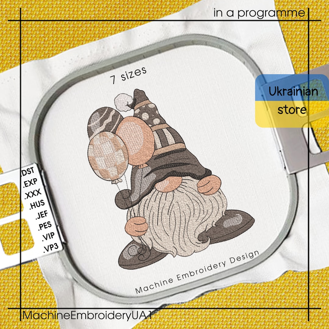 Christmas Gnome Machine Embroidery Design Gnome Embroidery Files 7 ...