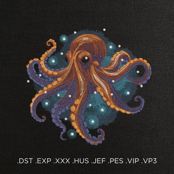 Octopus Embroidery - Etsy