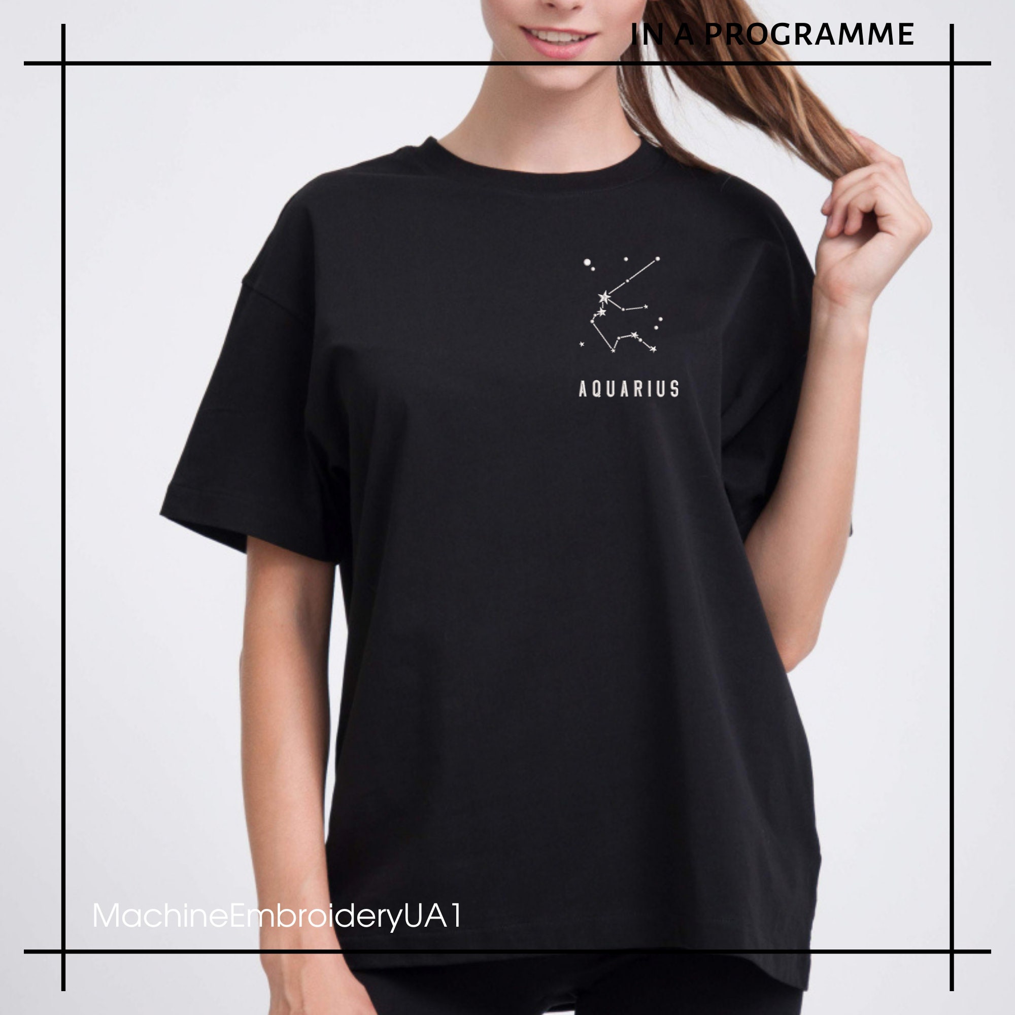 Constellation AQUARIUS Machine Embroidery Design 4 Sizes - Etsy