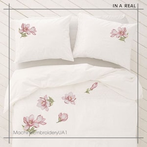 Magnolia Flower Machine Embroidery Design - Magnolia Flower Embroidery Files - 6 Sizes - Instant ...