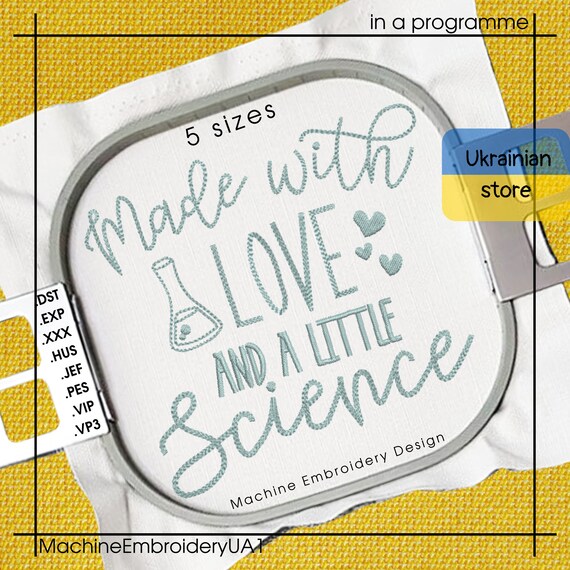 Made With LOVE Text Embroidery Design Font Embroidery Files - Etsy