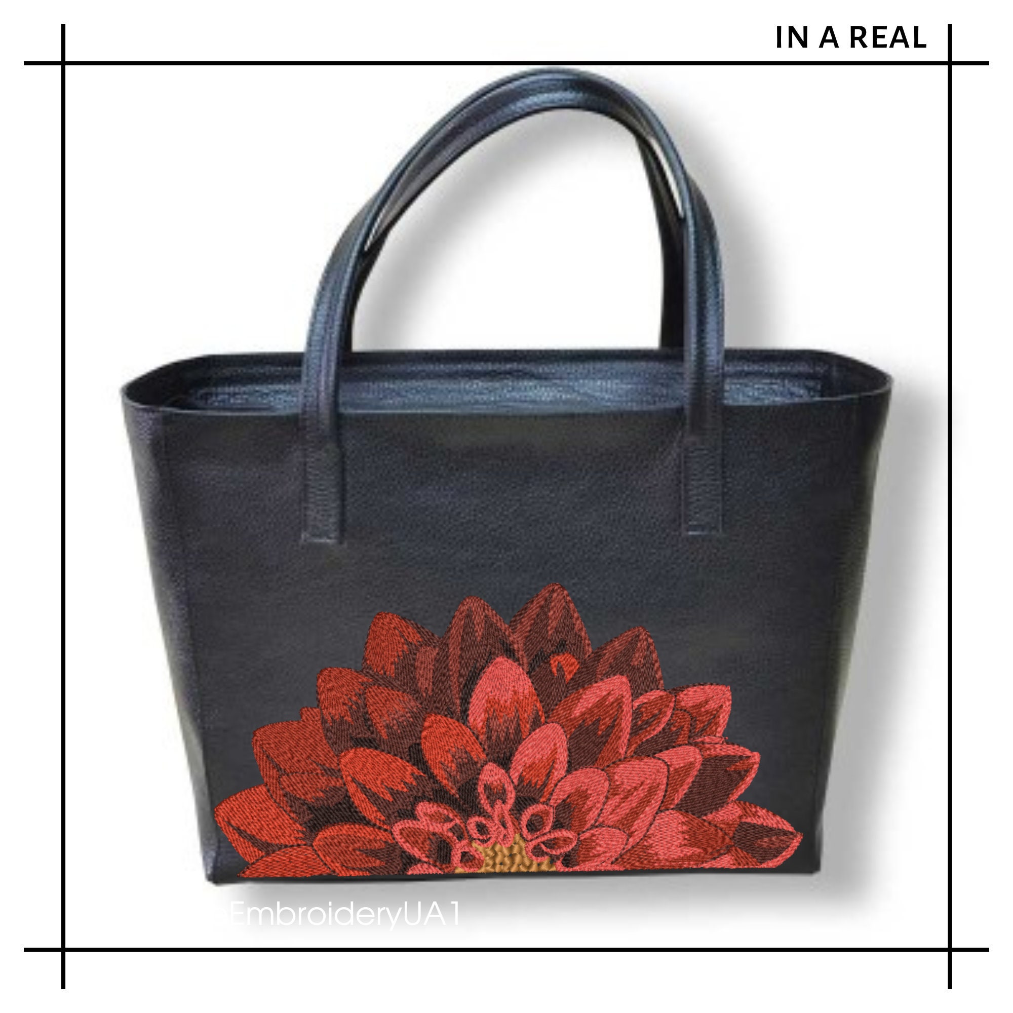 Dahlia Flower Machine Embroidery Design Dahlia Flower - Etsy Australia