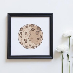Moon Machine Embroidery Design, Space Theme Embroidery Pattern, Full ...
