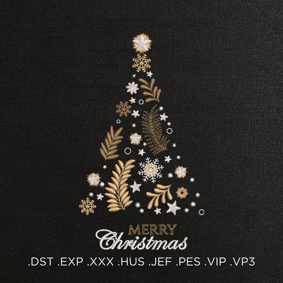 Fairy Tree Machine Embroidery Design - Fairy Christmas Tree Embroidery ...