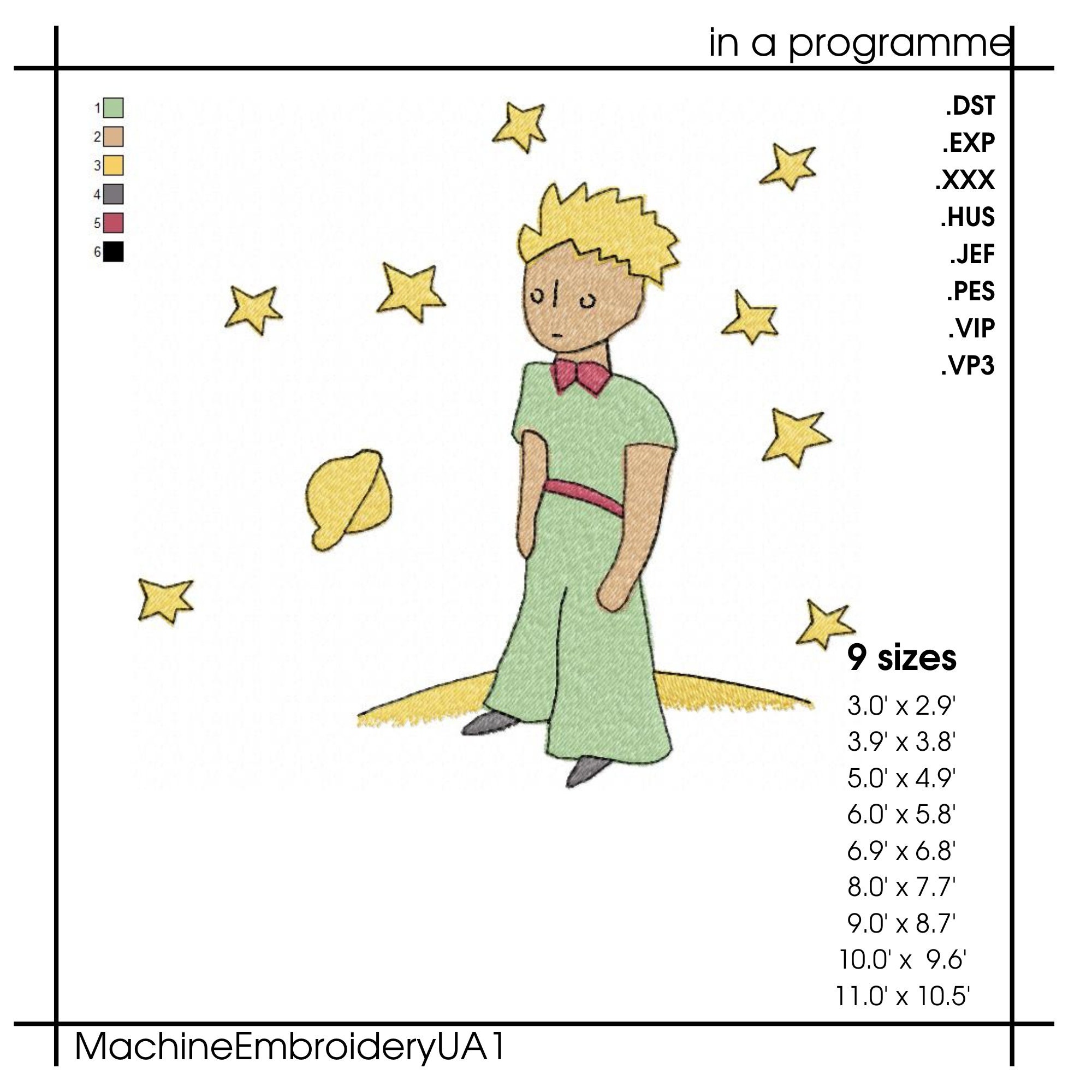 The Little Prince Machine Embroidery Design the Little - Etsy