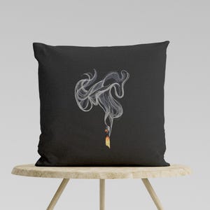 Realistic Burning Matchstick With Swirling Smoke Machine Embroidery ...