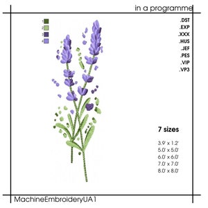 Lavender Watercolor Embroidery - Lavender Machine Embroidery Design ...