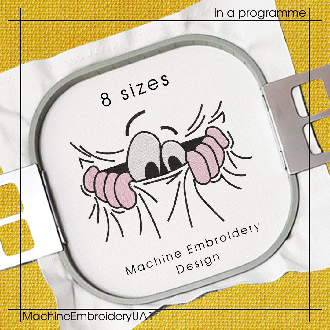 Pocket Eyes Machine Embroidery Design 8 Sizes Instant Download - Etsy