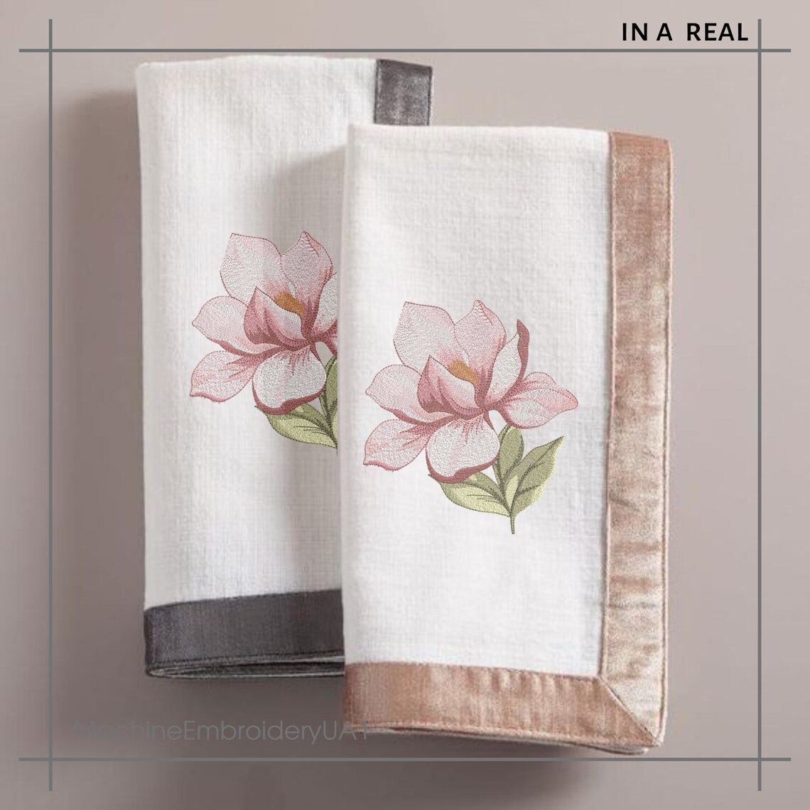 Magnolia Flower Machine Embroidery Design Magnolia Flower - Etsy