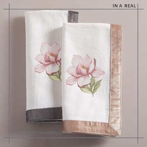 Magnolia Flower Machine Embroidery Design - Magnolia Flower Embroidery Files - 6 Sizes - Instant ...