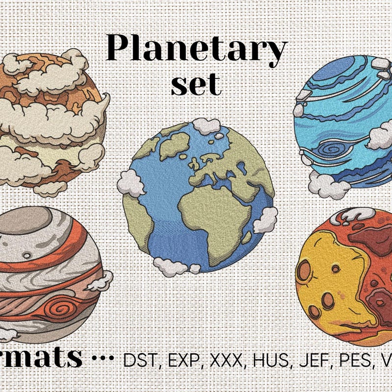 Planet Applique Designs - Etsy