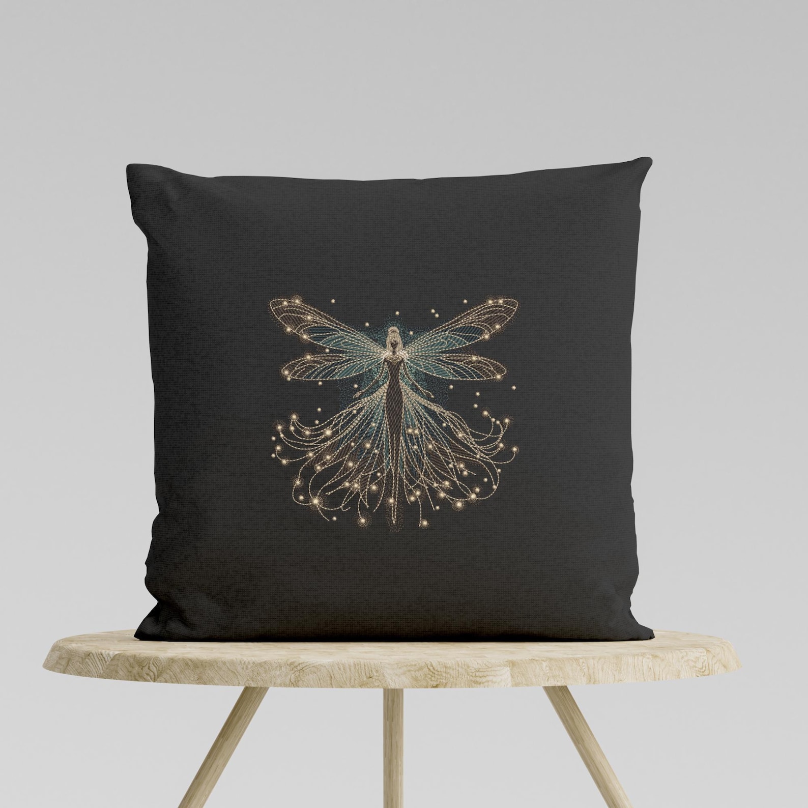 Fairy With Wings Embroidery Design, Fairy in Flight Embroidery Machine ...
