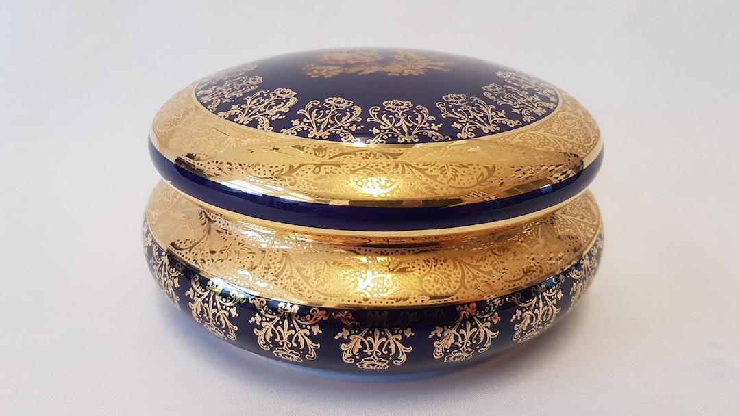 Le Roy Porcelain Trinket / Powder Box. Limoges, France - Etsy