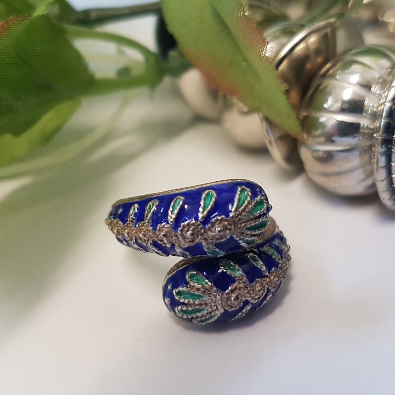 Enamel Snake Ring - Etsy