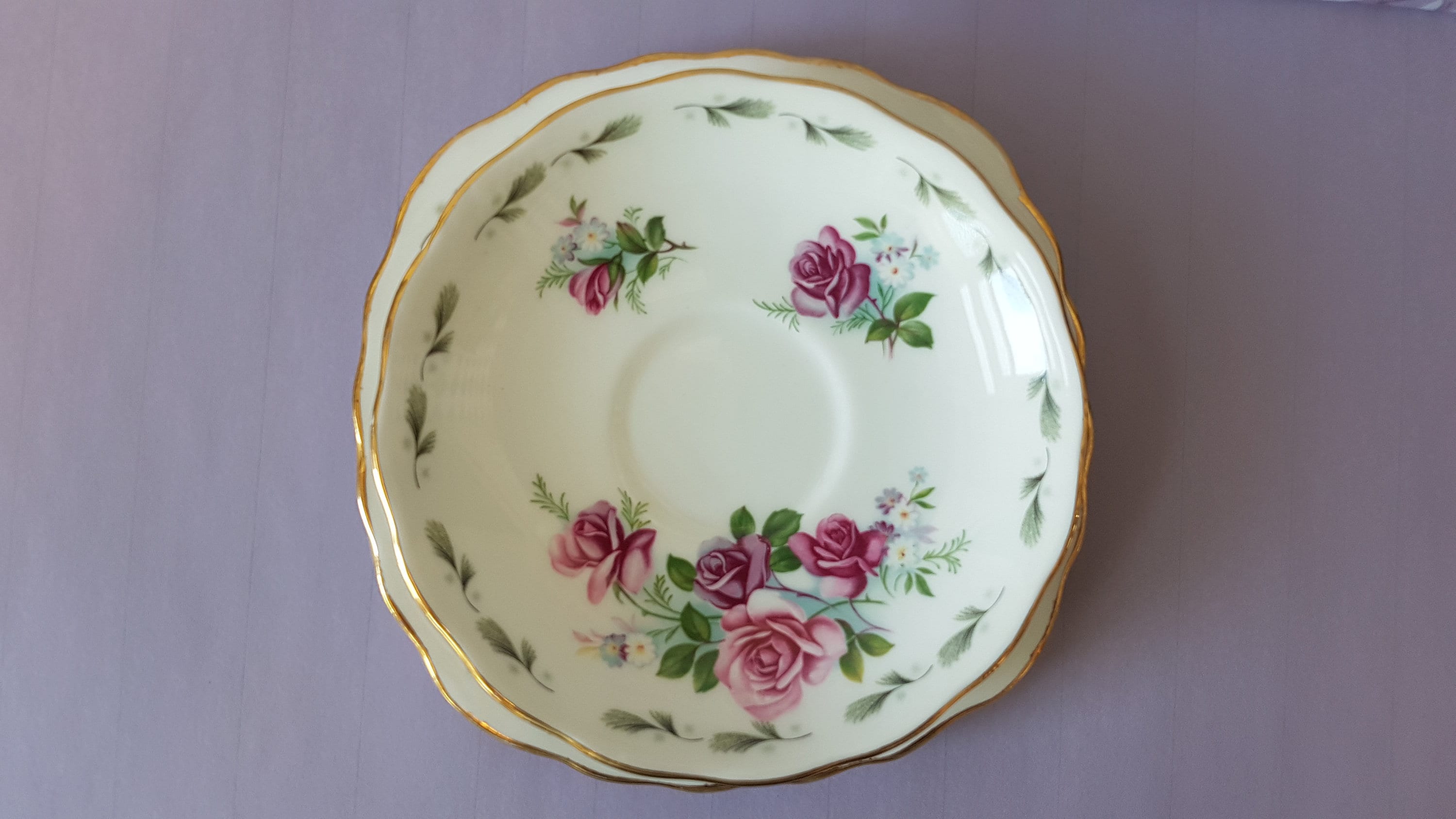 Colclough / Royal Vale Trio. Bone China. Pink Roses. | Etsy