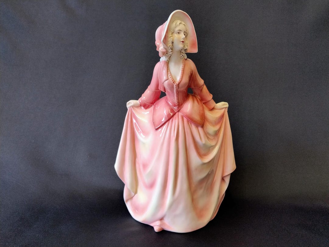 Hertwig & Co. Porcelain Lady Figurine in Pink Dress. A97. 271 ...