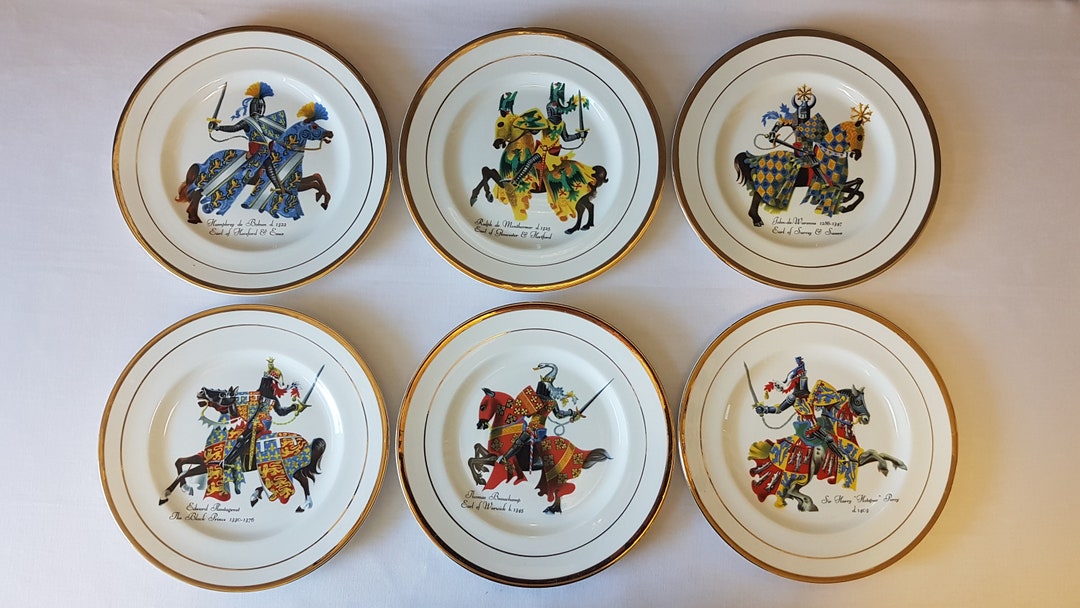 Jousting Knights on Horseback Collection, Wall Display Plates. - Etsy