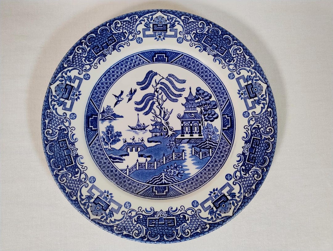 Willow Pattern Dinner Plate - Etsy