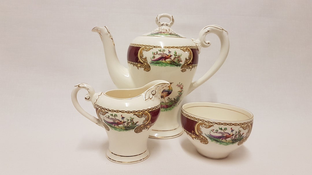 Myott Chelsea Bird 3-piece Coffee Set. Coffee Pot Milk Jug - Etsy