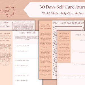 30 Day Self Care Journal - Build Better Stronger Self Care Habits ...