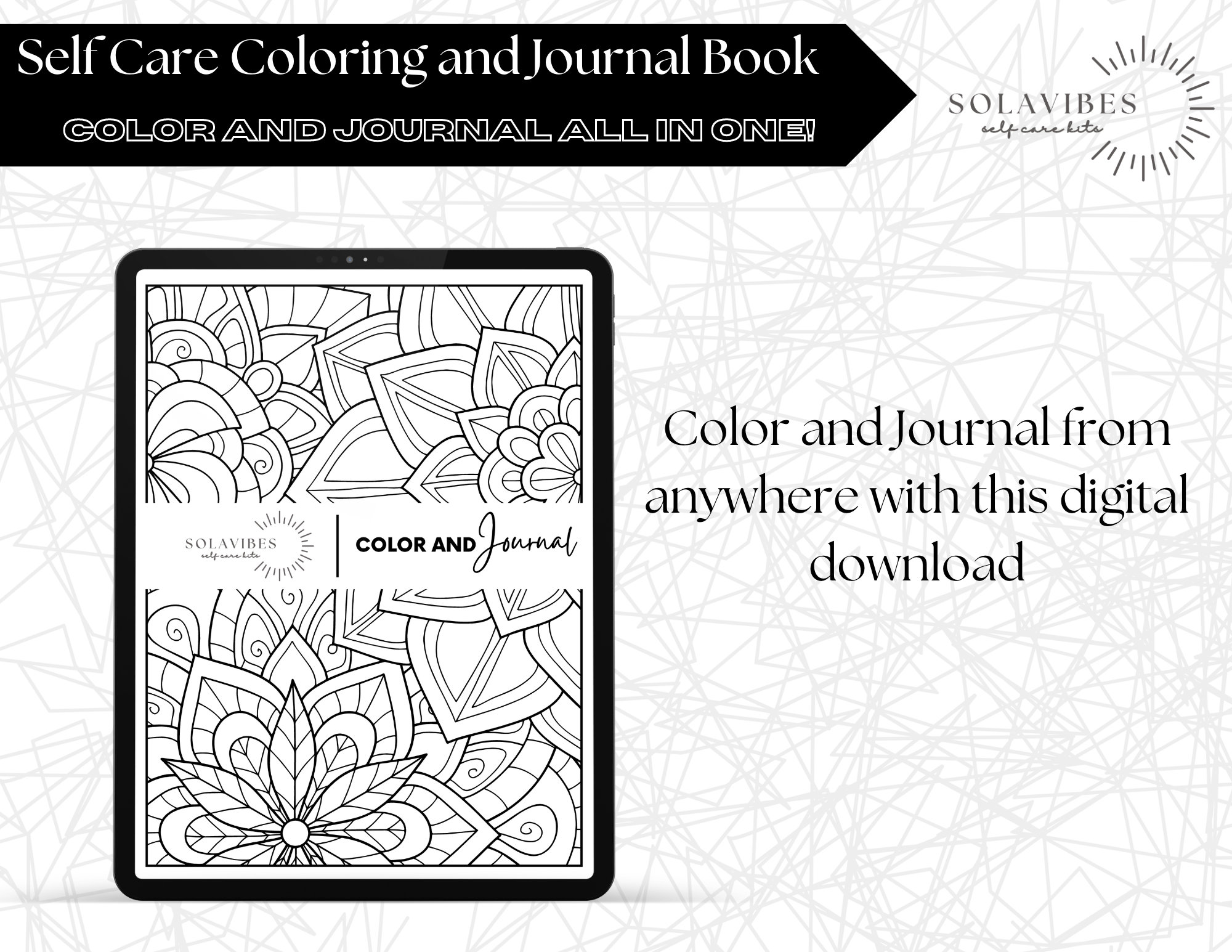 Self Care Color and Journal - Self Care Coloring Book With Guided Daily ...