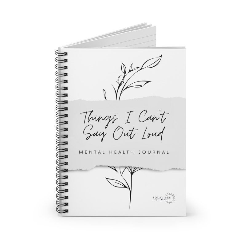 Mental Health Journal - Things I Can't Say Out Loud Journal, Daily ...
