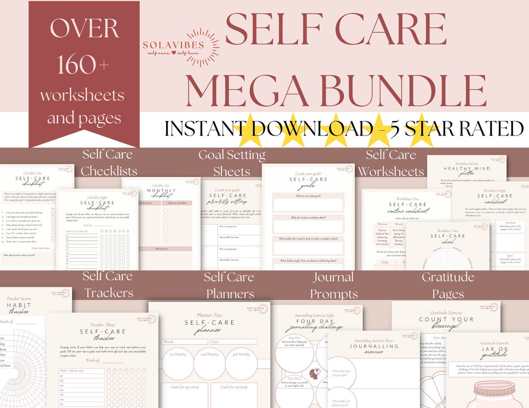 Self Care MEGA BUNDLE - Build Better Stronger Self Care Habits, Guided ...