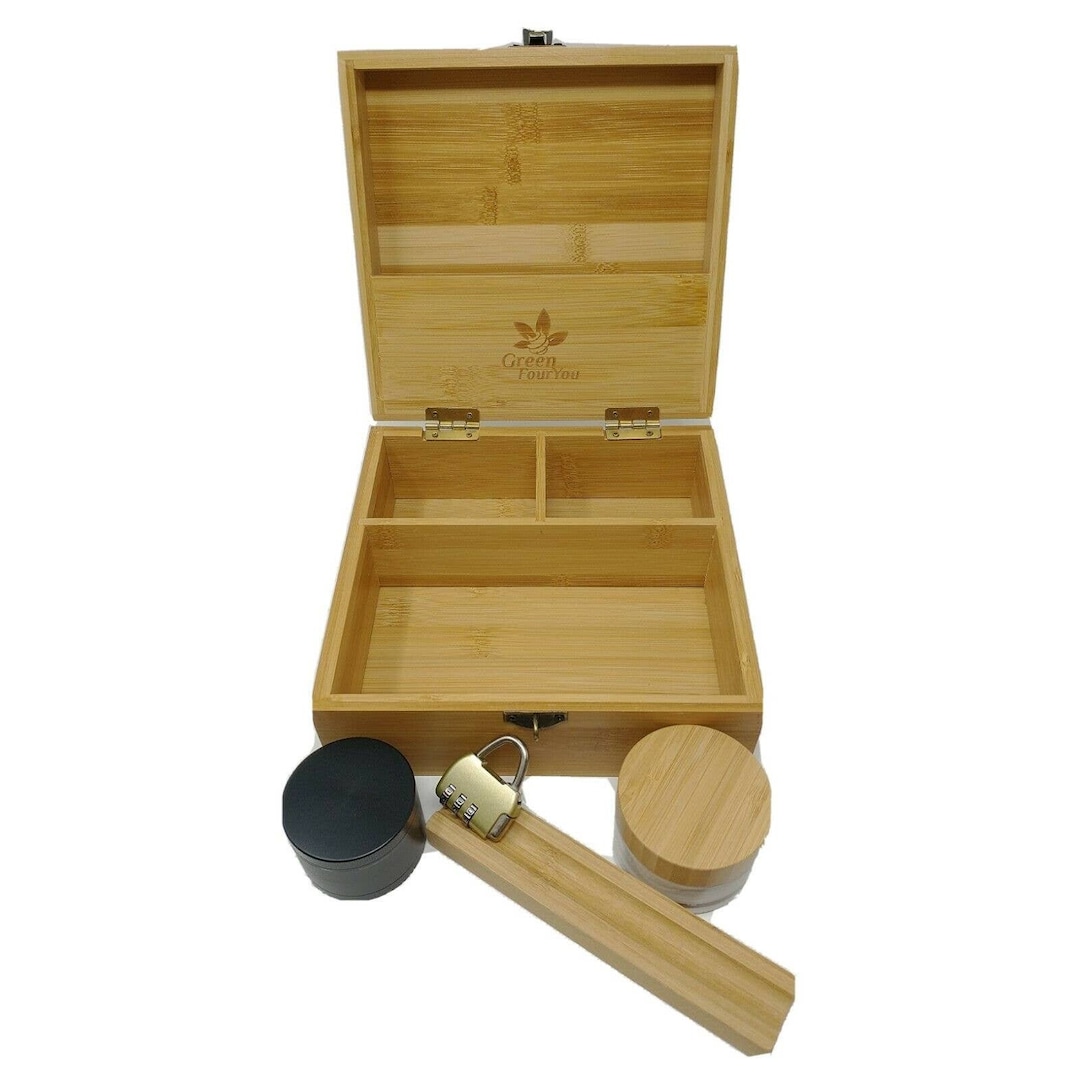 Medium Size Wooden Stash-box Combo - Accessories Included With Lots of ...