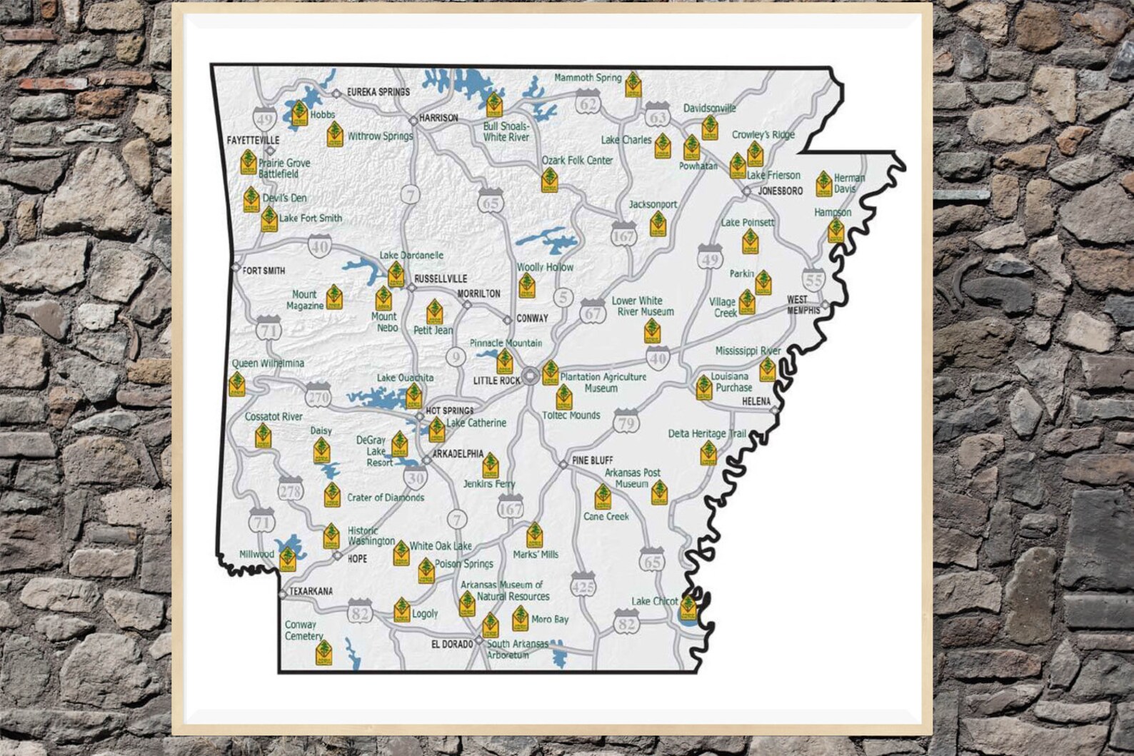 Arkansas State Parks Checklist With Map and Great Details. Great Bucket ...