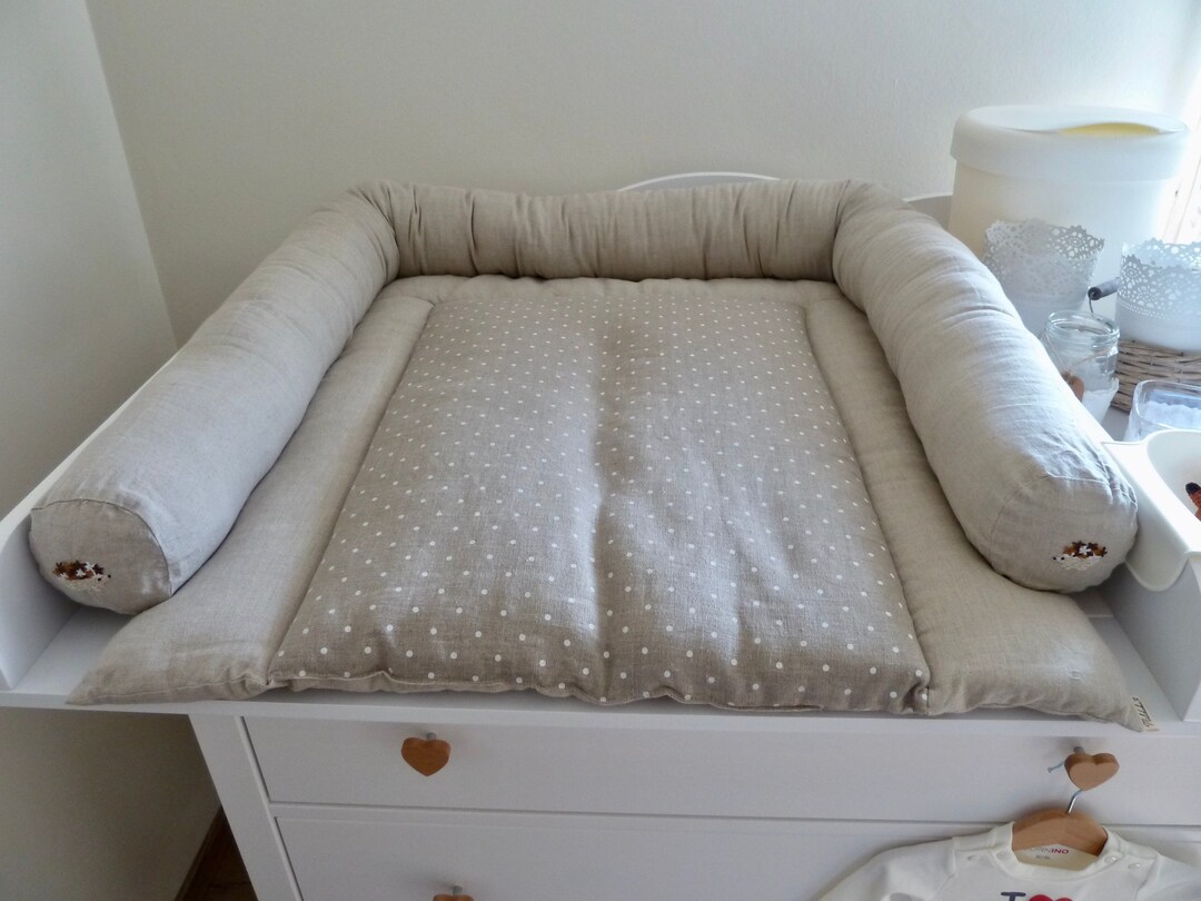 Linen Baby Changing Pad, Organic Changing Mat, Traveler Diaper Changing ...