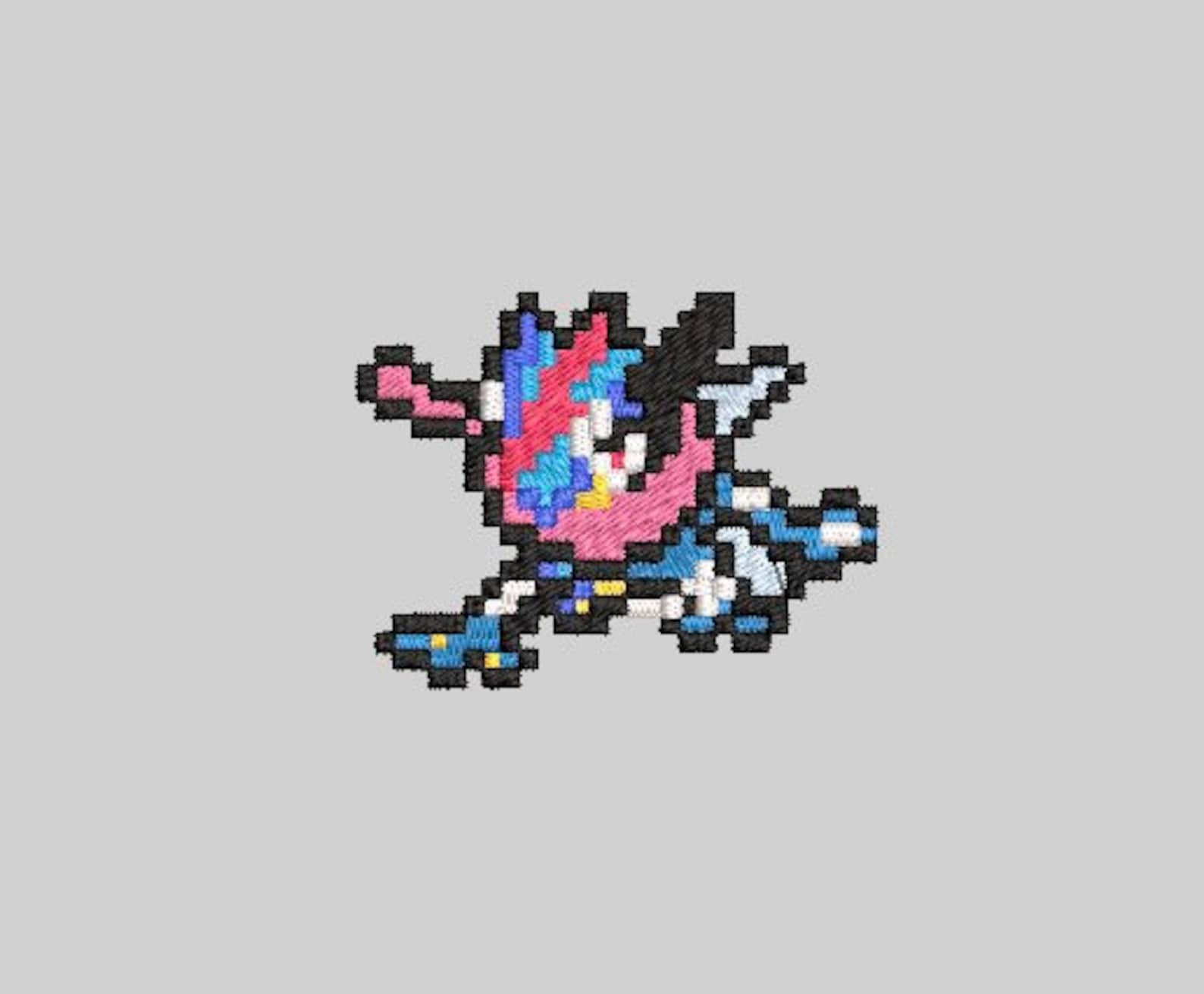 Greninja Iron-on Patch Shiny Pokemon Inspired Pixel | Etsy