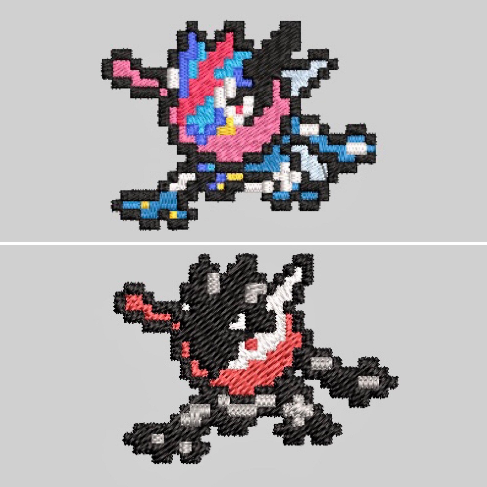 Greninja Iron-on Patch Shiny Pokemon Inspired Pixel | Etsy