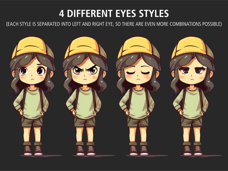 Pngtuber Model Vtuber Commission 2D Cute Chibi Girl Kawaii PNG Animated ...