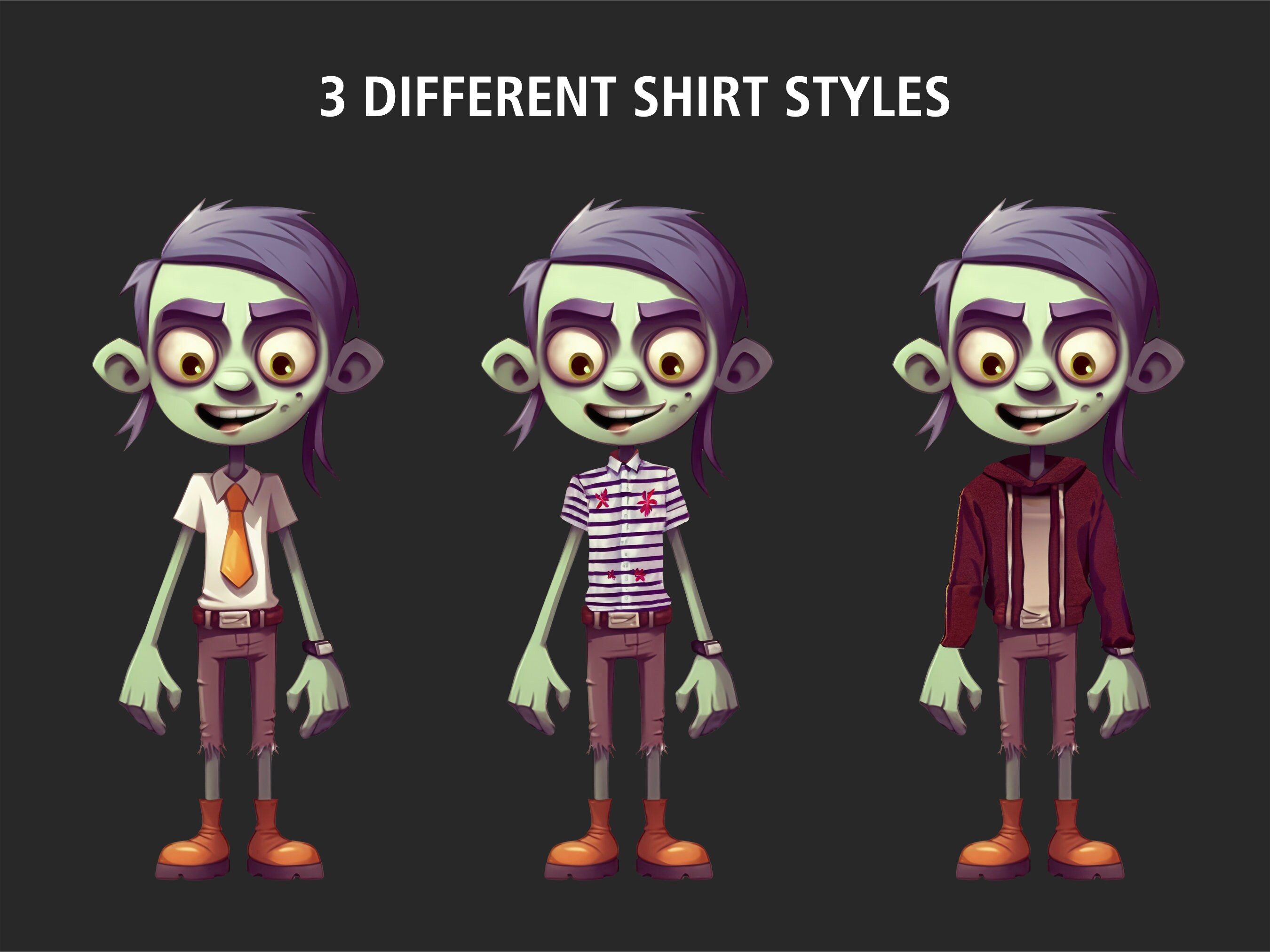 Pngtuber Model Vtuber Commission 2D Cute Zombie Boy Kawaii PNG Animated ...